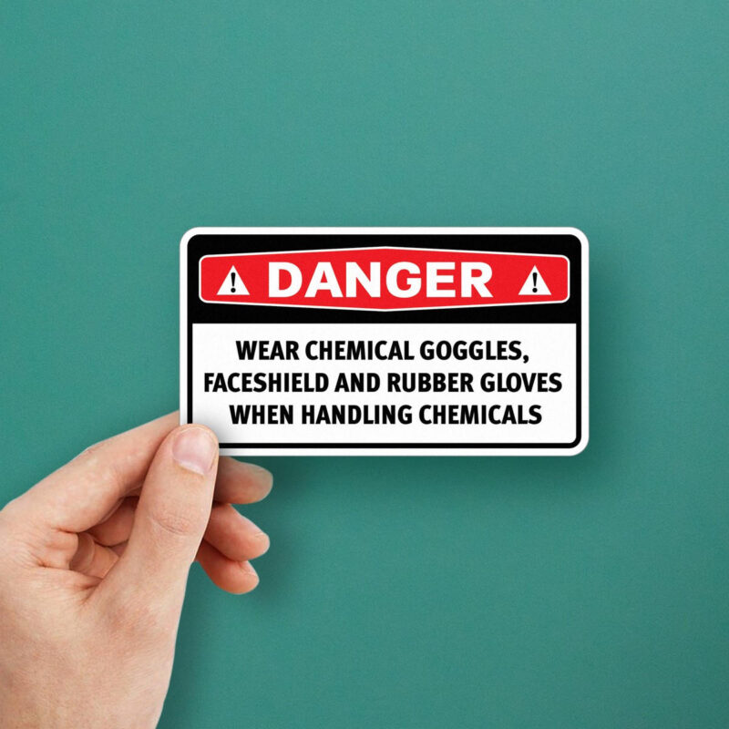 Danger Chemical Safety Sticker - Stickers Factory