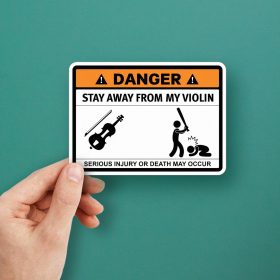 ⚠️ Funny Warning Sticker - Stickers Factory