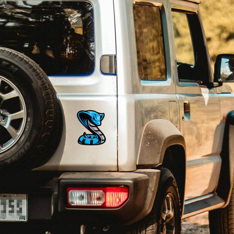 Blue Cobra Vinyl Sticker - Stickers Factory