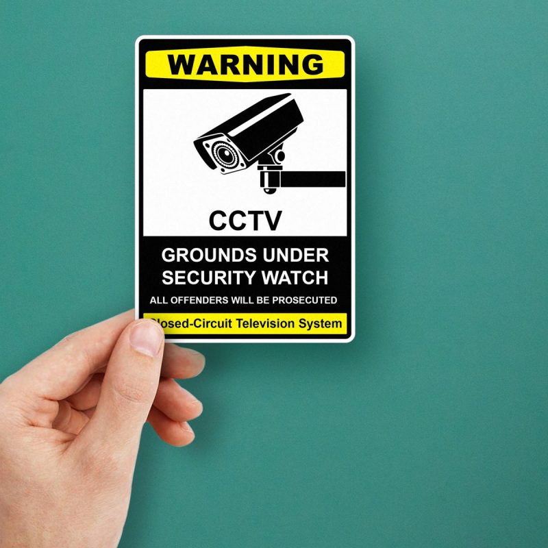 CCTV Warning Sticker - Stickers Factory