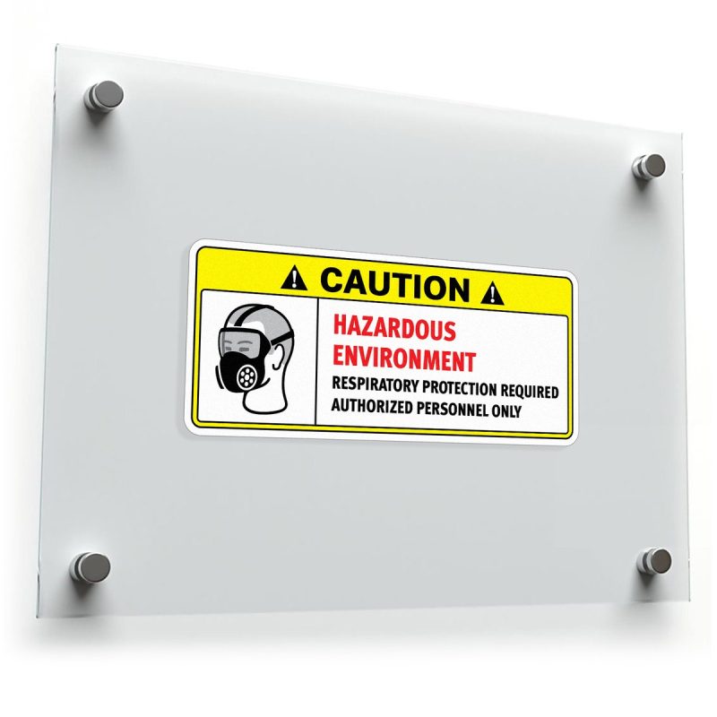 Caution Hazardous Environment Sticker - Stickers Factory