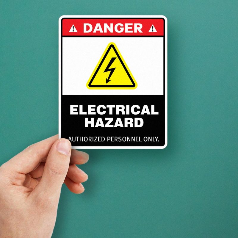 Danger Electrical Hazard Sticker - Stickers Factory