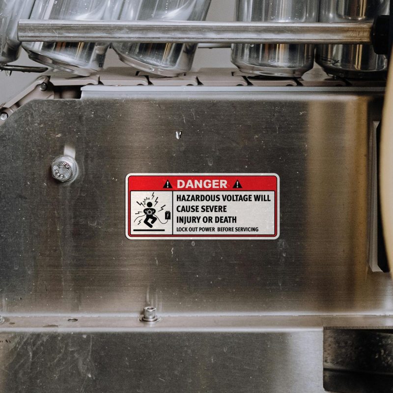 Danger Hazardous Voltage Sticker - Stickers Factory