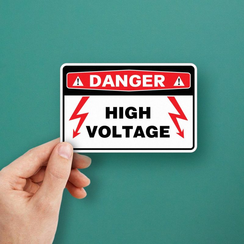 Danger High Voltage Sticker - Stickers Factory