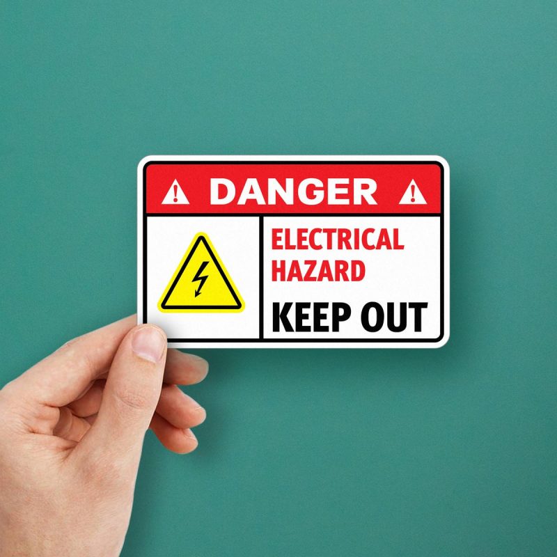 Danger Sign Sticker - Stickers Factory
