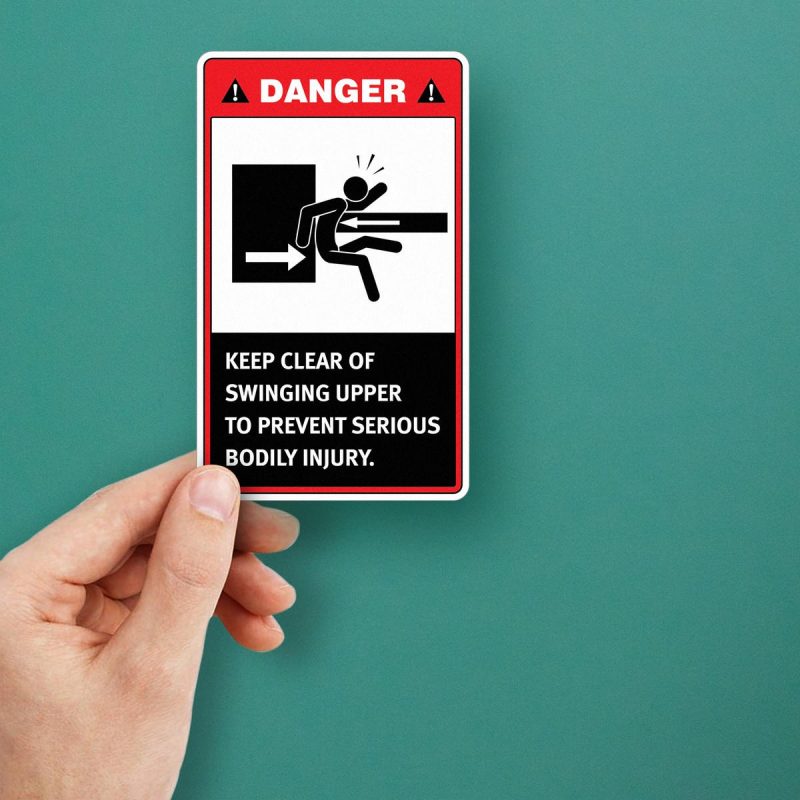 Danger Warning Sign Decal - Stickers Factory
