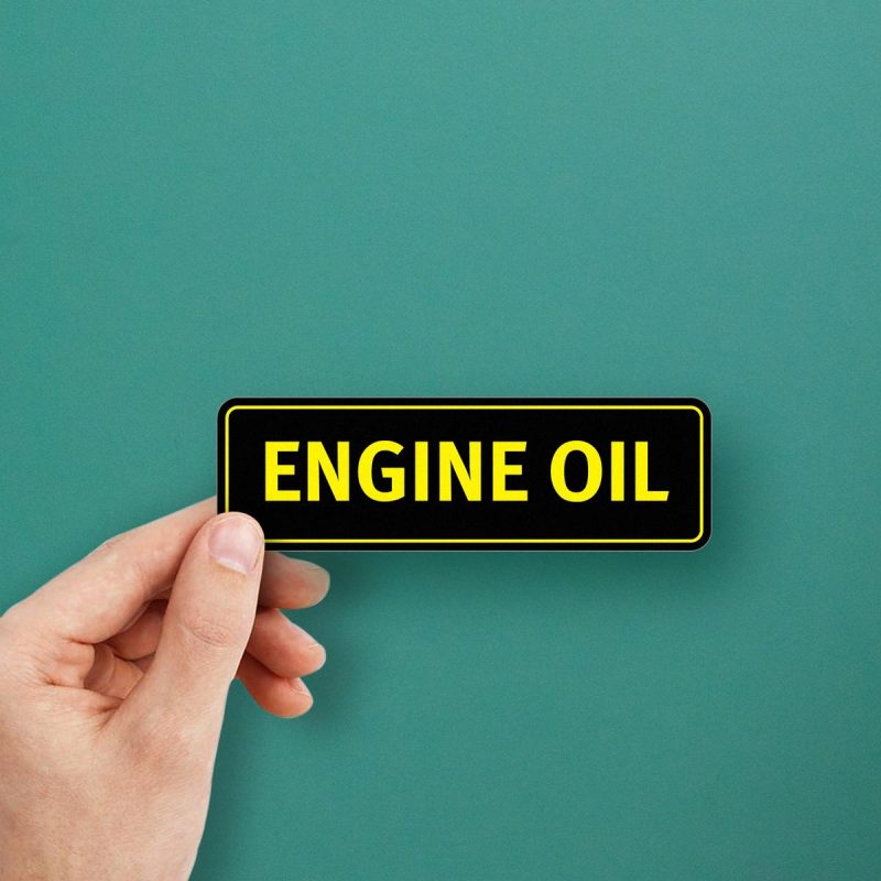 Engine Oil Label Sticker - Stickers Factory