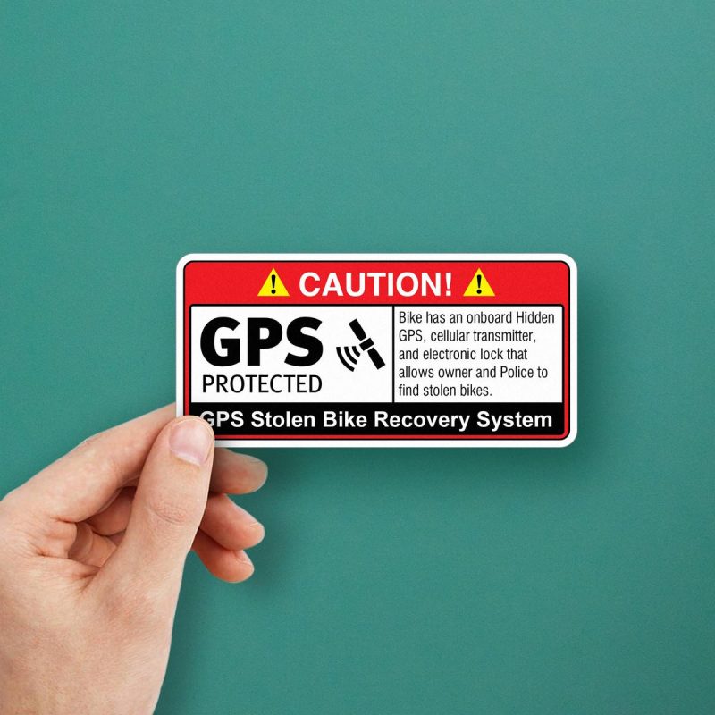 GPS Protected Bike Sticker - Stickers Factory