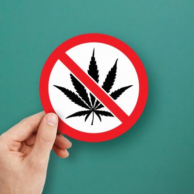No Marijuana Sign Sticker - Stickers Factory