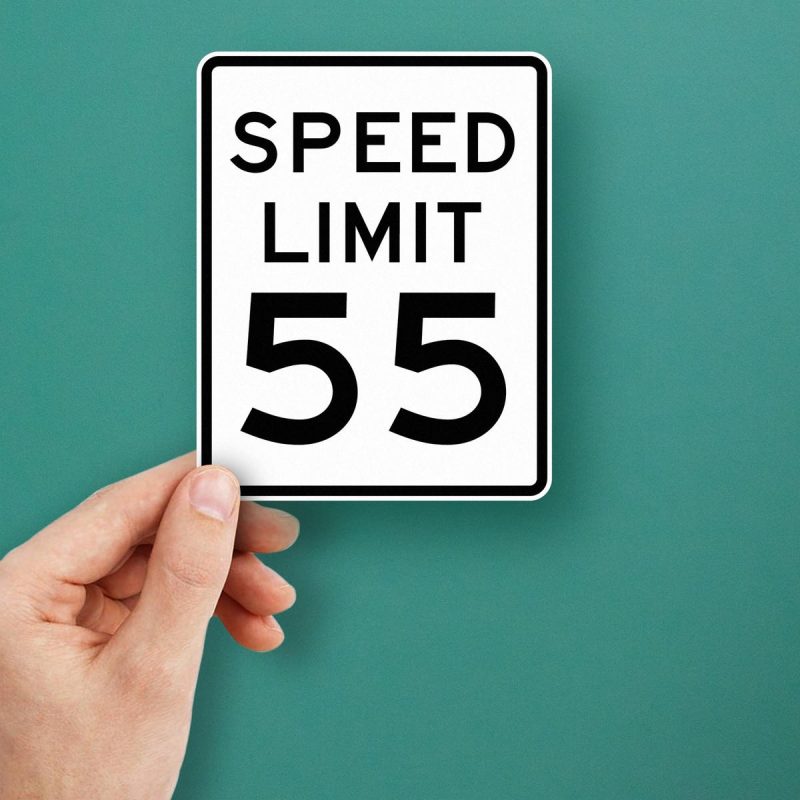 Speed Limit 55 Sticker - Stickers Factory