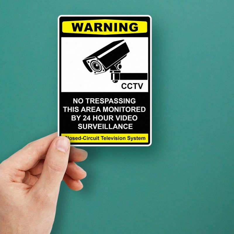 Warning CCTV Surveillance Sticker - Stickers Factory