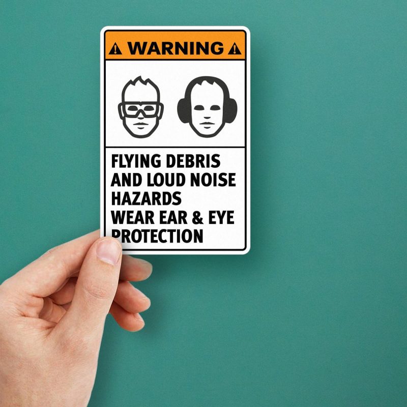Warning Sign Sticker - Stickers Factory