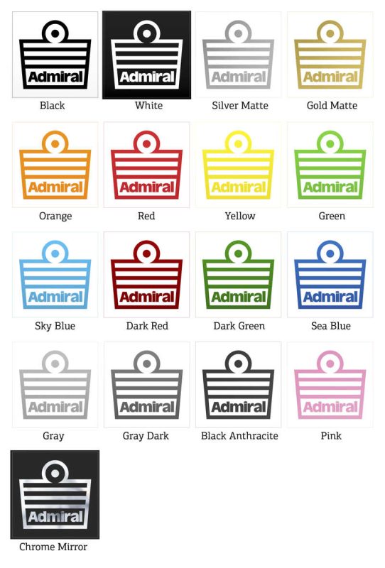 Admiral Logo Sticker - Stickers Factory