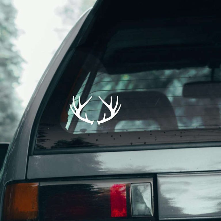 Antler Silhouette Sticker - Stickers Factory
