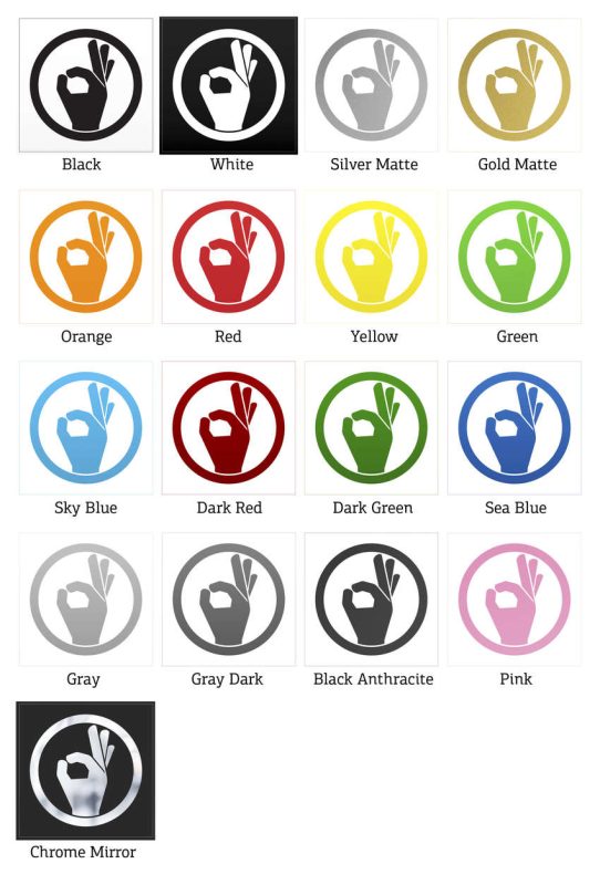 Black Hand Gesture Sticker - Stickers Factory