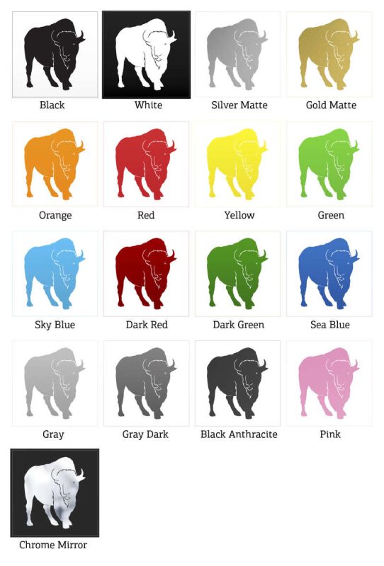 Bold Bison Silhouette Sticker - Stickers Factory