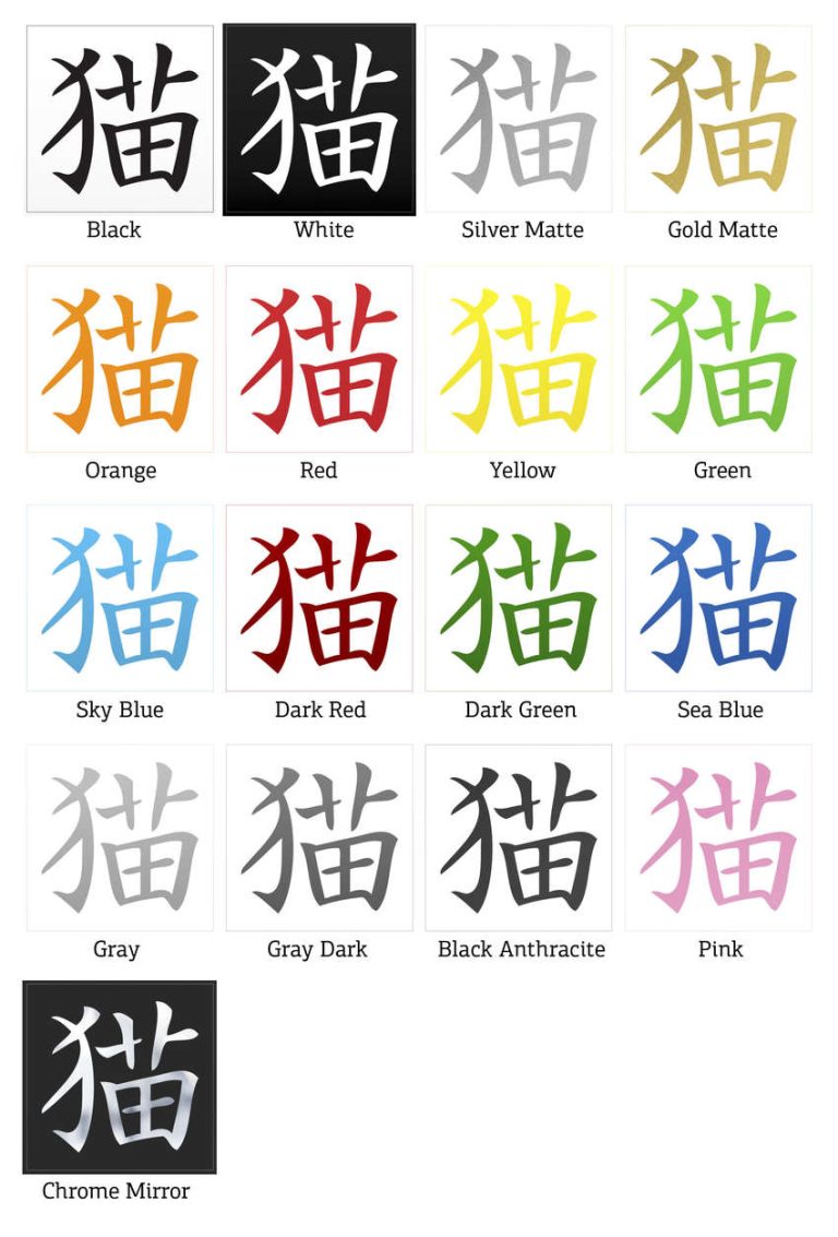Chinese Cat Symbol Sticker - Stickers Factory