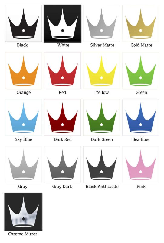 Crown Silhouette Vinyl Sticker - Stickers Factory