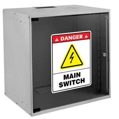 Danger Main Switch Safety Sign Sticker - Stickers Factory
