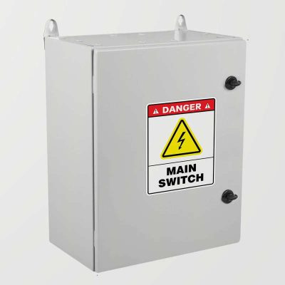 Danger Main Switch Safety Sign Sticker - Stickers Factory