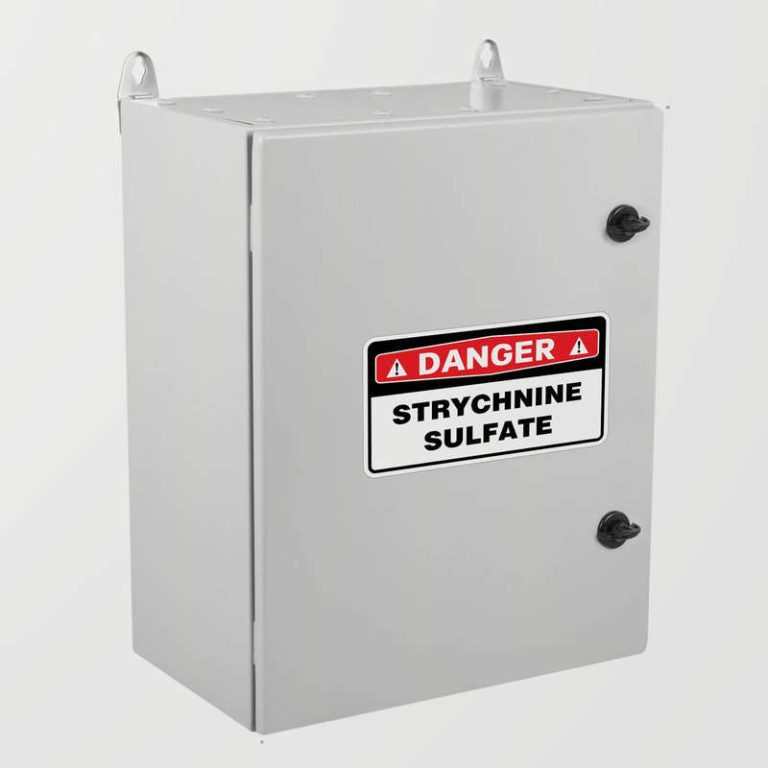Danger Strychnine Sulfate Sticker - Stickers Factory