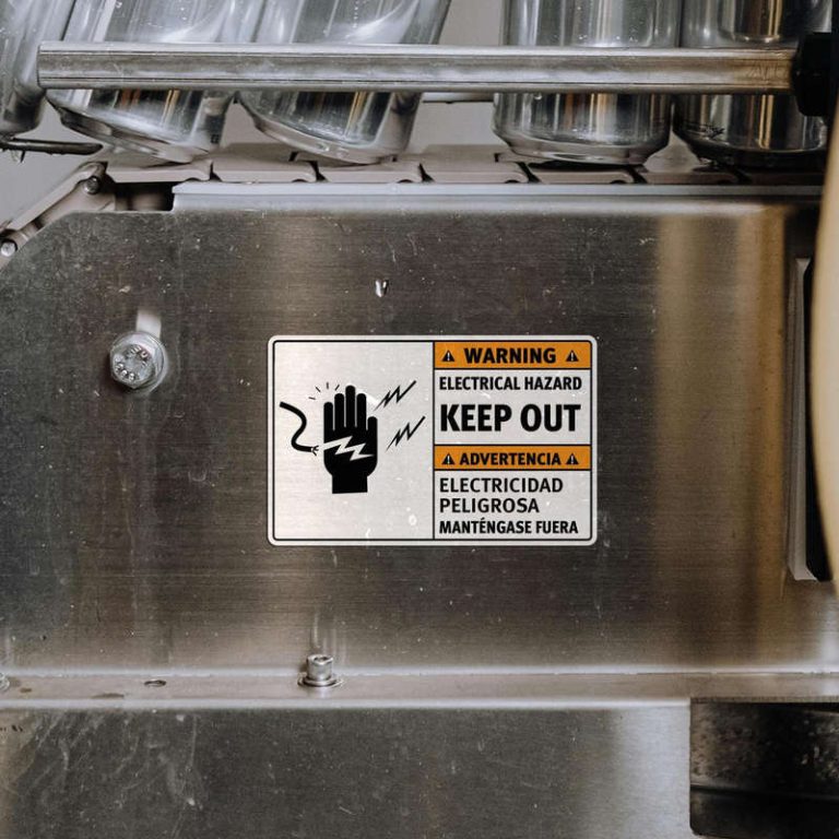 Electrical Hazard Warning Sticker - Stickers Factory