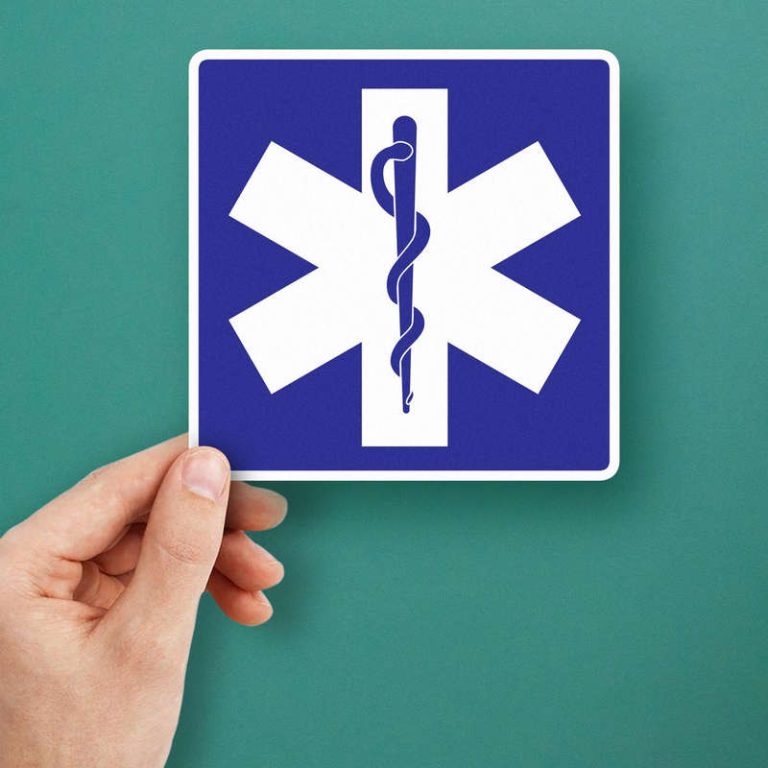 Emergency Medical Symbol Sticker - Stickers Factory