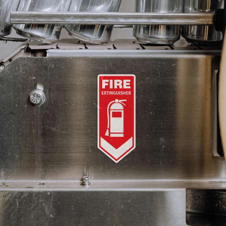 Fire Extinguisher Directional Sticker – High-Visibility Safety Arrow ...