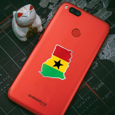 Ghana Flag Map Sticker - Stickers Factory