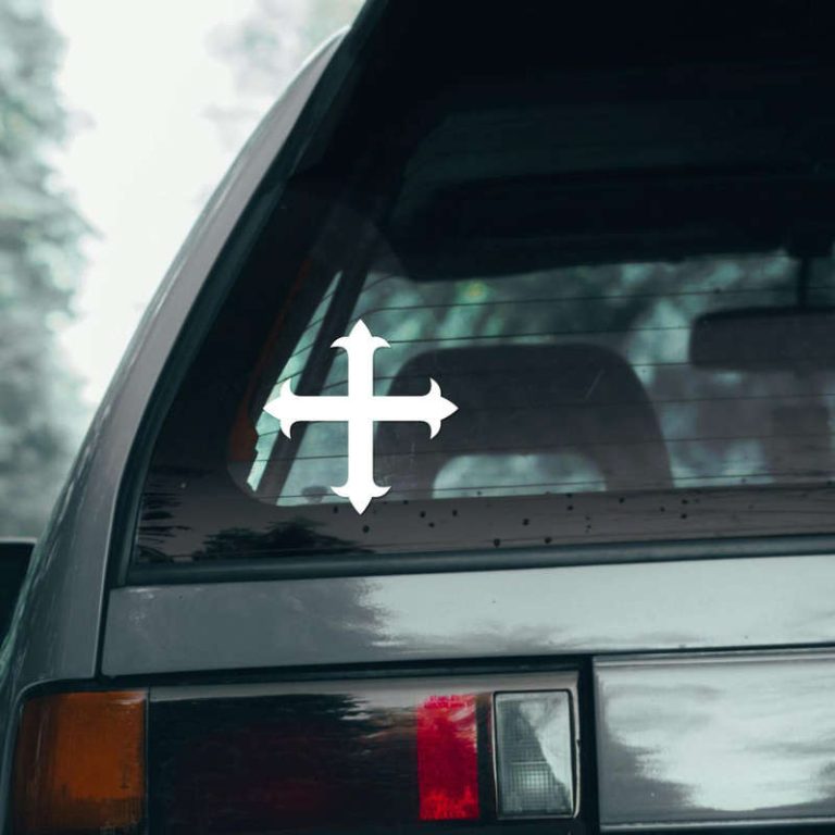 Gothic Cross Vinyl Decal - Stickers Factory