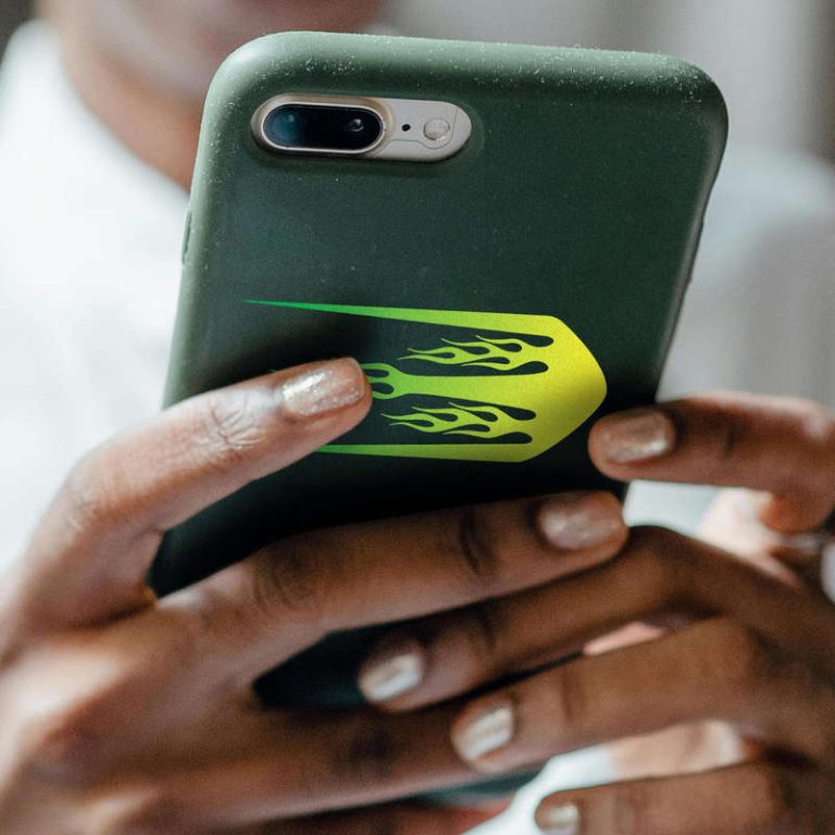 Green and Yellow Flame Decal - Stickers Factory