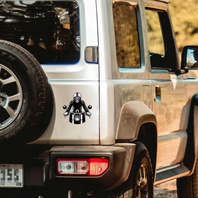 Motorcycle Rider Skull Sticker - Stickers Factory