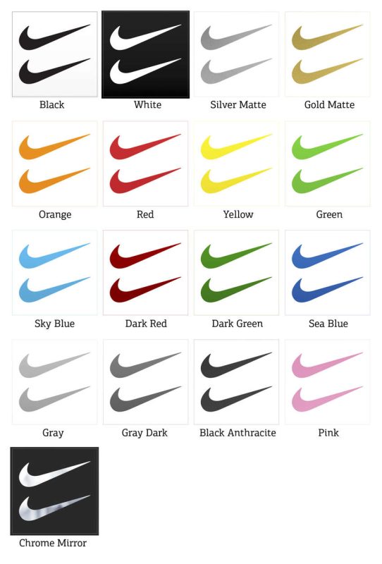 Nike Swoosh Logo Sticker Set - Stickers Factory