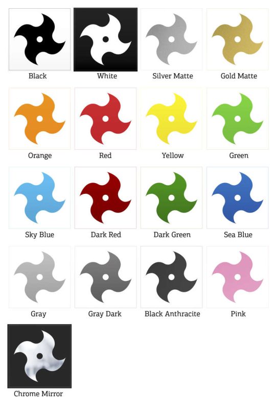 Ninja Shuriken Silhouette Sticker - Stickers Factory