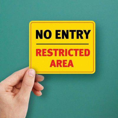 No Entry Restricted Area Safety Sticker - Stickers Factory