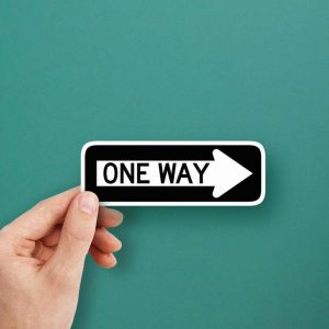One Way Directional Sticker - Stickers Factory