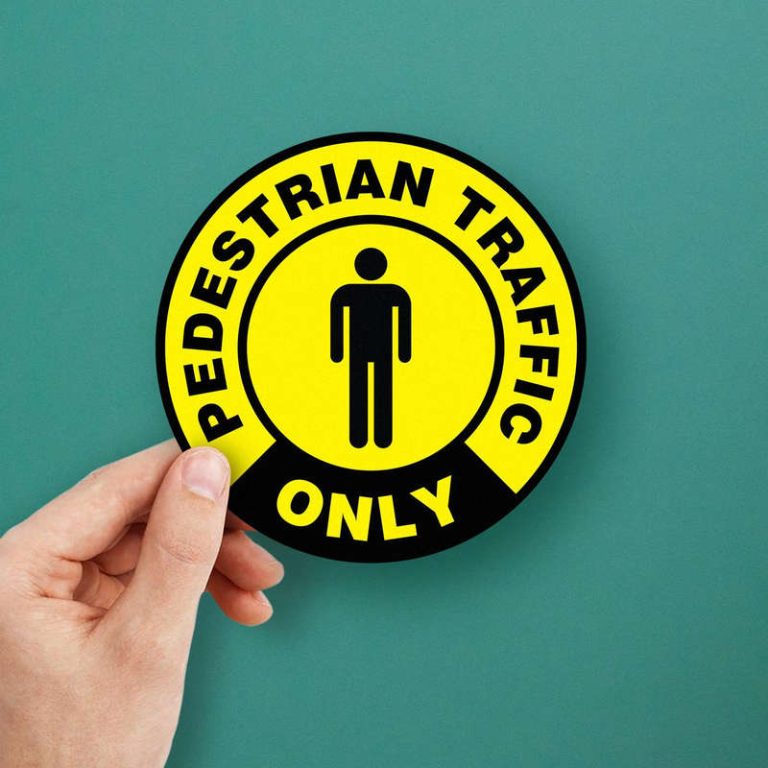 Pedestrian Traffic Only Decal - Stickers Factory