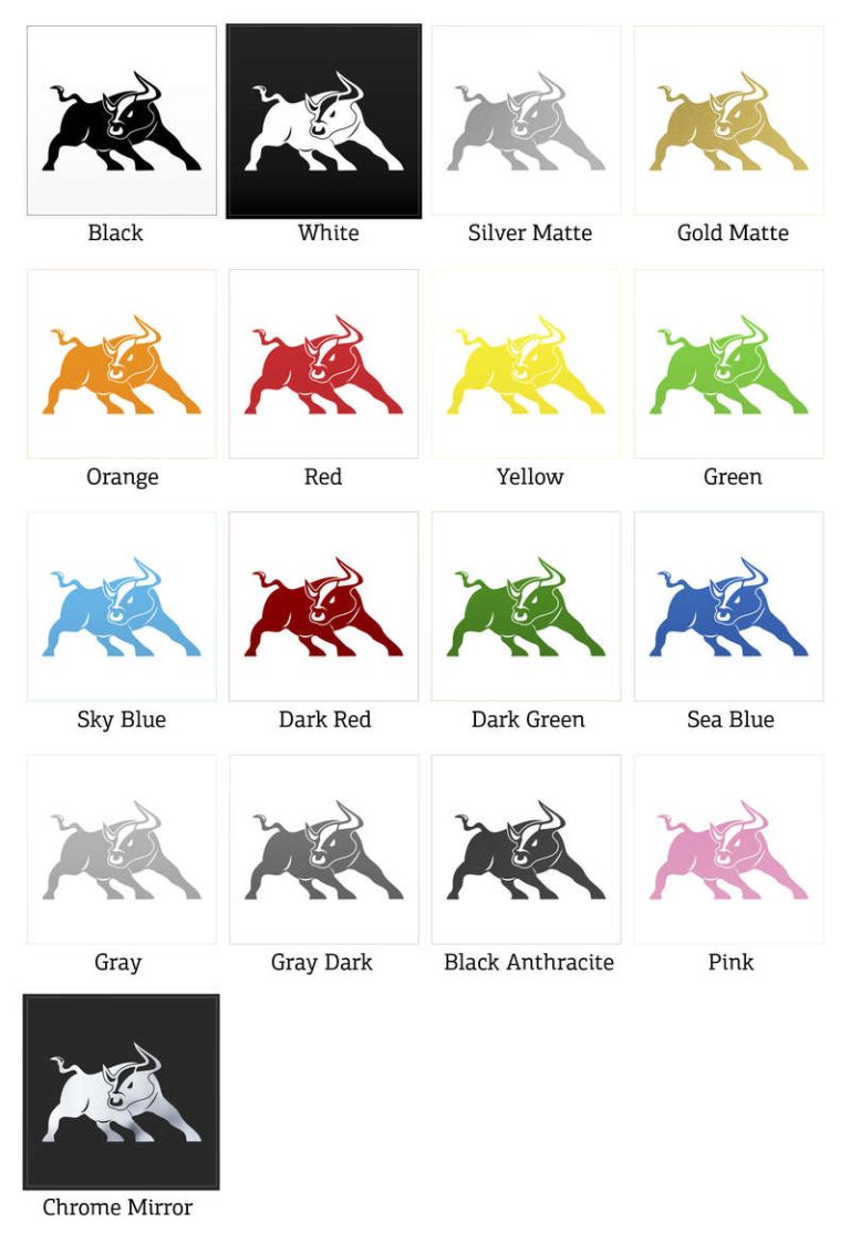 Powerful Bull Sticker - Stickers Factory