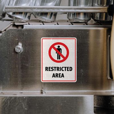 Restricted Area Sticker - Stickers Factory