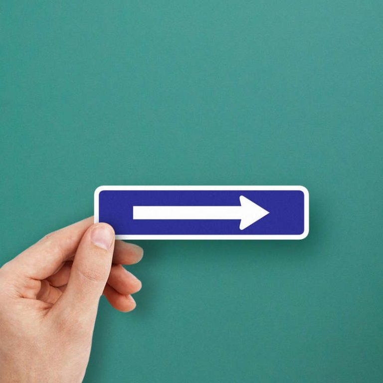Right Arrow Direction Sticker - Stickers Factory