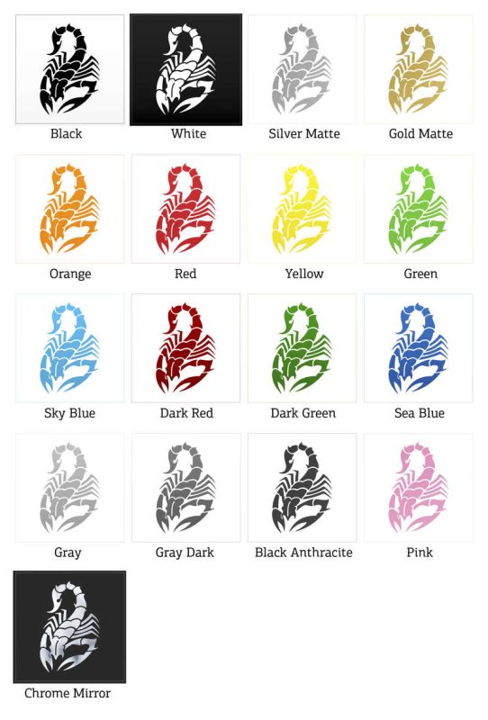 Scorpion Silhouette Vinyl Sticker - Stickers Factory