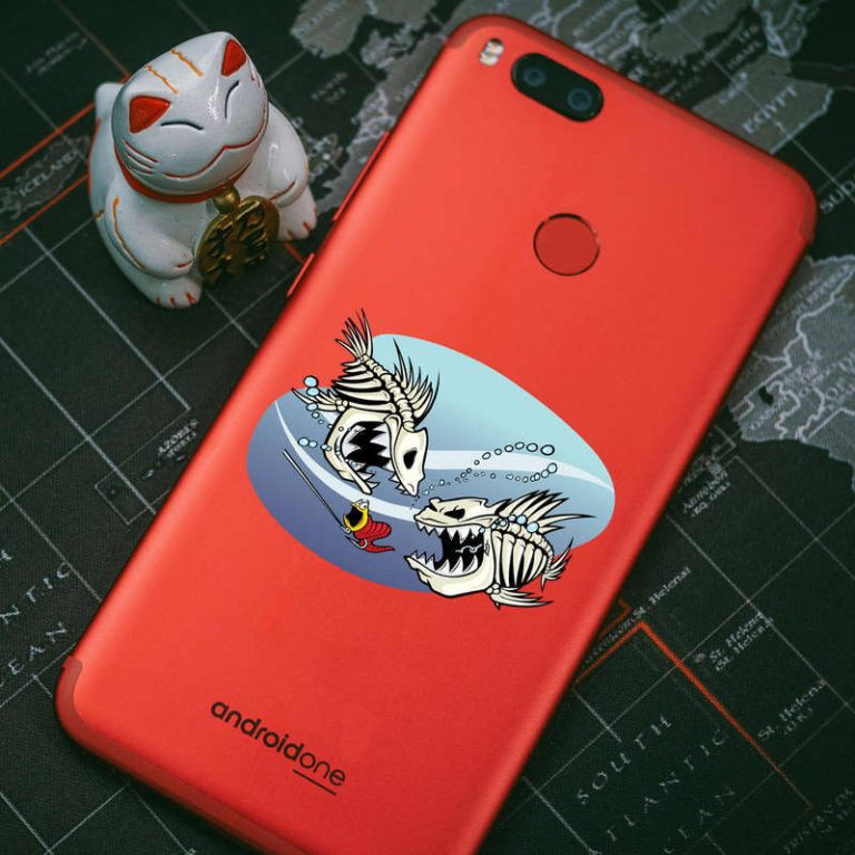 Skeleton Fish Attack Sticker - Stickers Factory