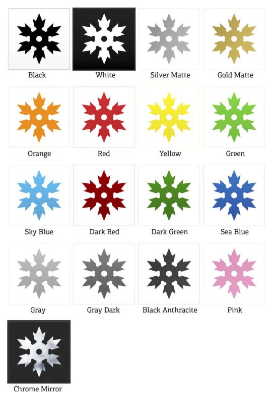 Snowflake Shuriken Sticker - Stickers Factory