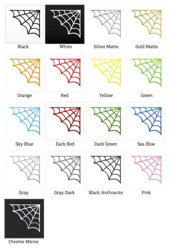 Spider Web Corner Vinyl Sticker - Stickers Factory