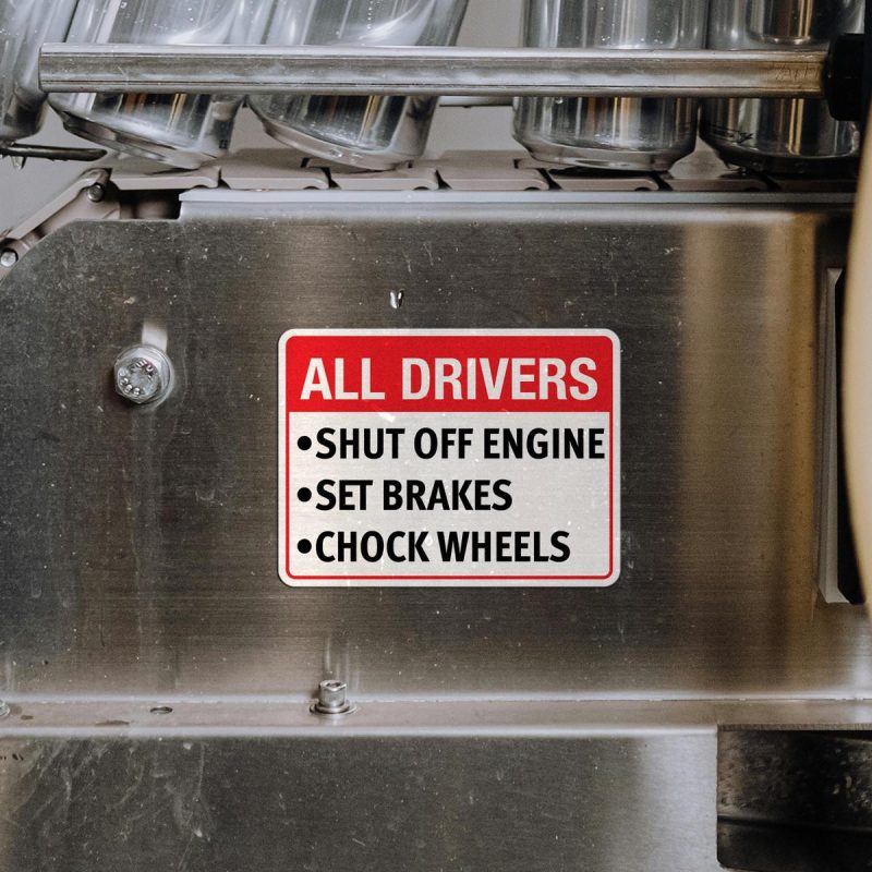 "All Drivers" Safety Sign Decal - Stickers Factory