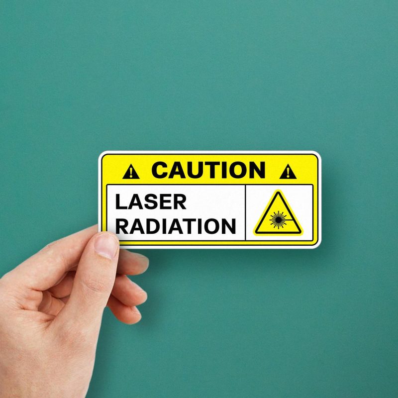 Caution Laser Radiation Safety Sticker - Stickers Factory
