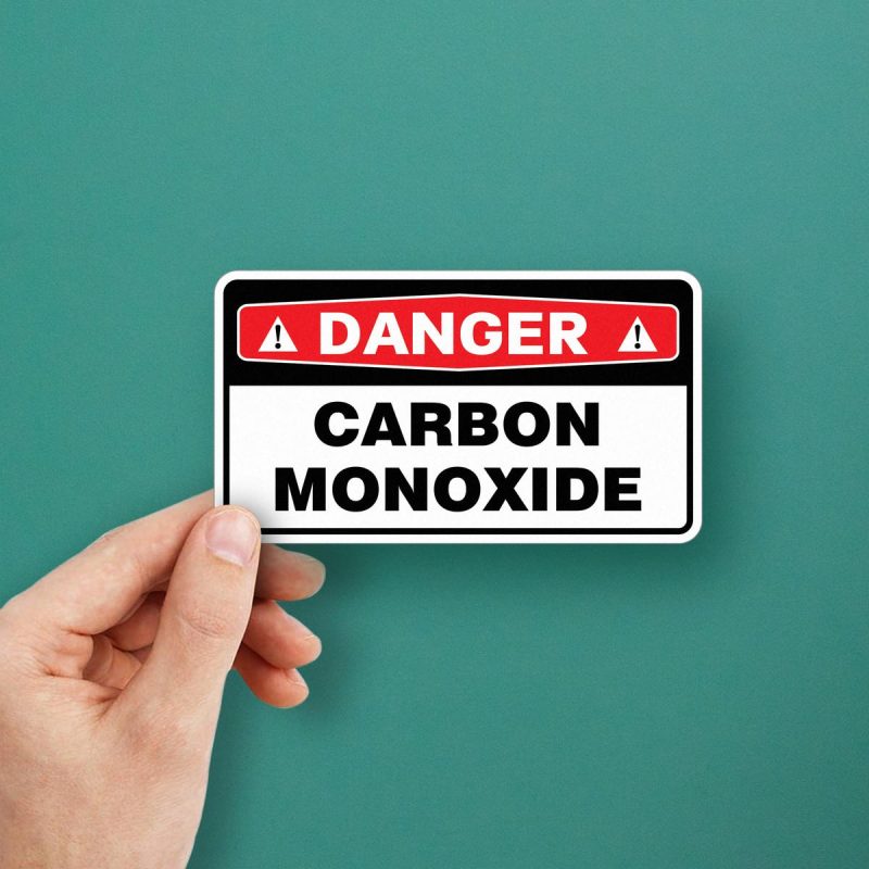 Danger Carbon Monoxide Warning Sticker - Stickers Factory