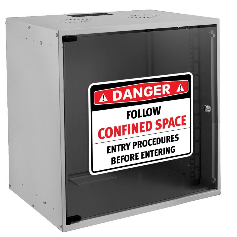 Danger Confined Space Entry Sticker - Stickers Factory