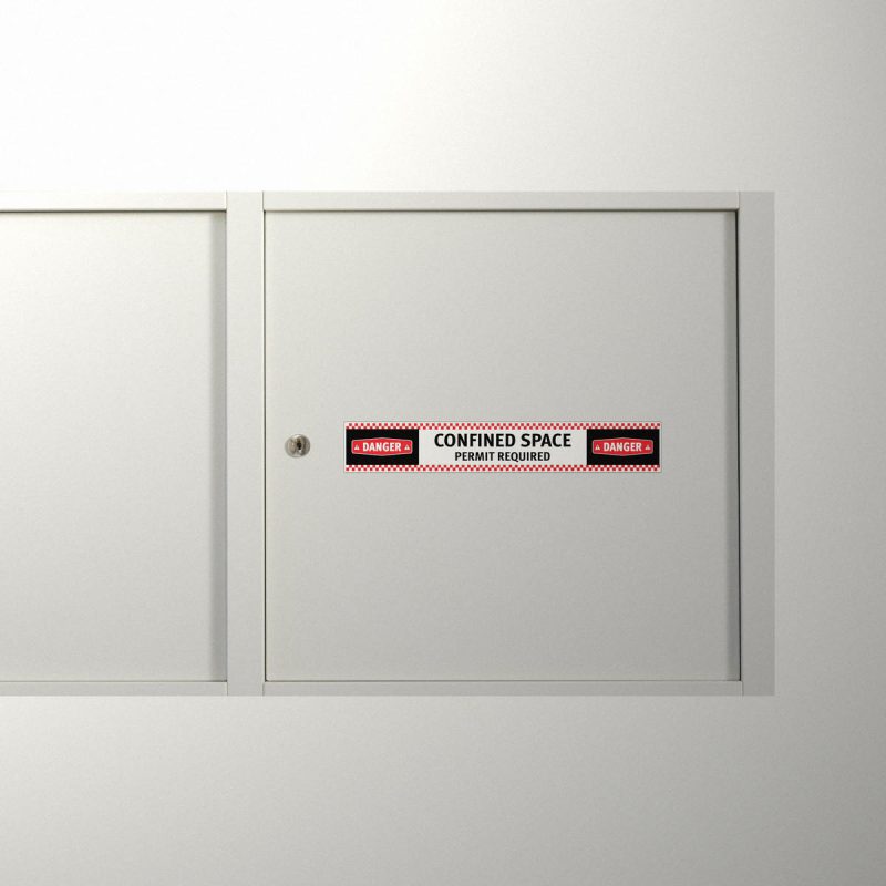 Danger Confined Space Vinyl Decal - Stickers Factory