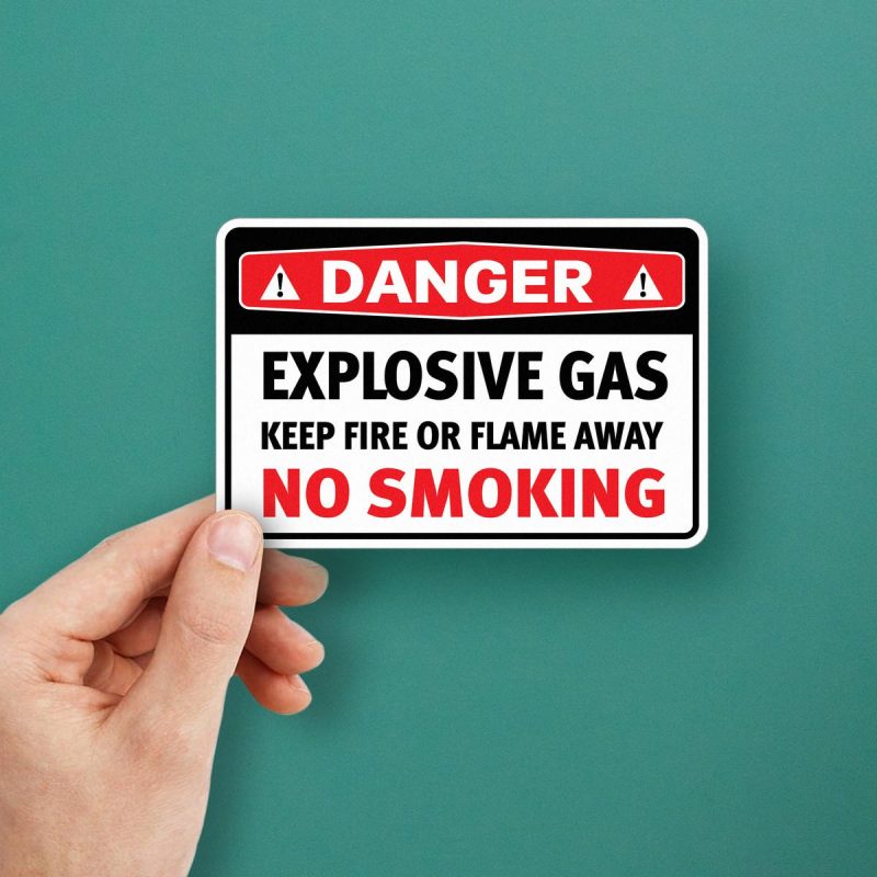 Danger Explosive Gas Warning Sticker - Stickers Factory